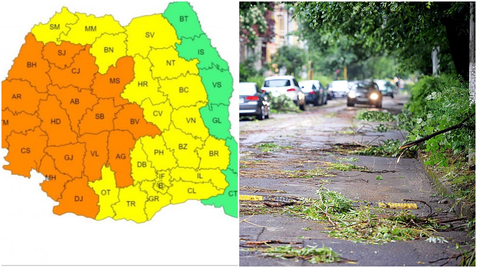 Avertizare meteo: cod portocaliu și galben de furtuni, în mai multe ...