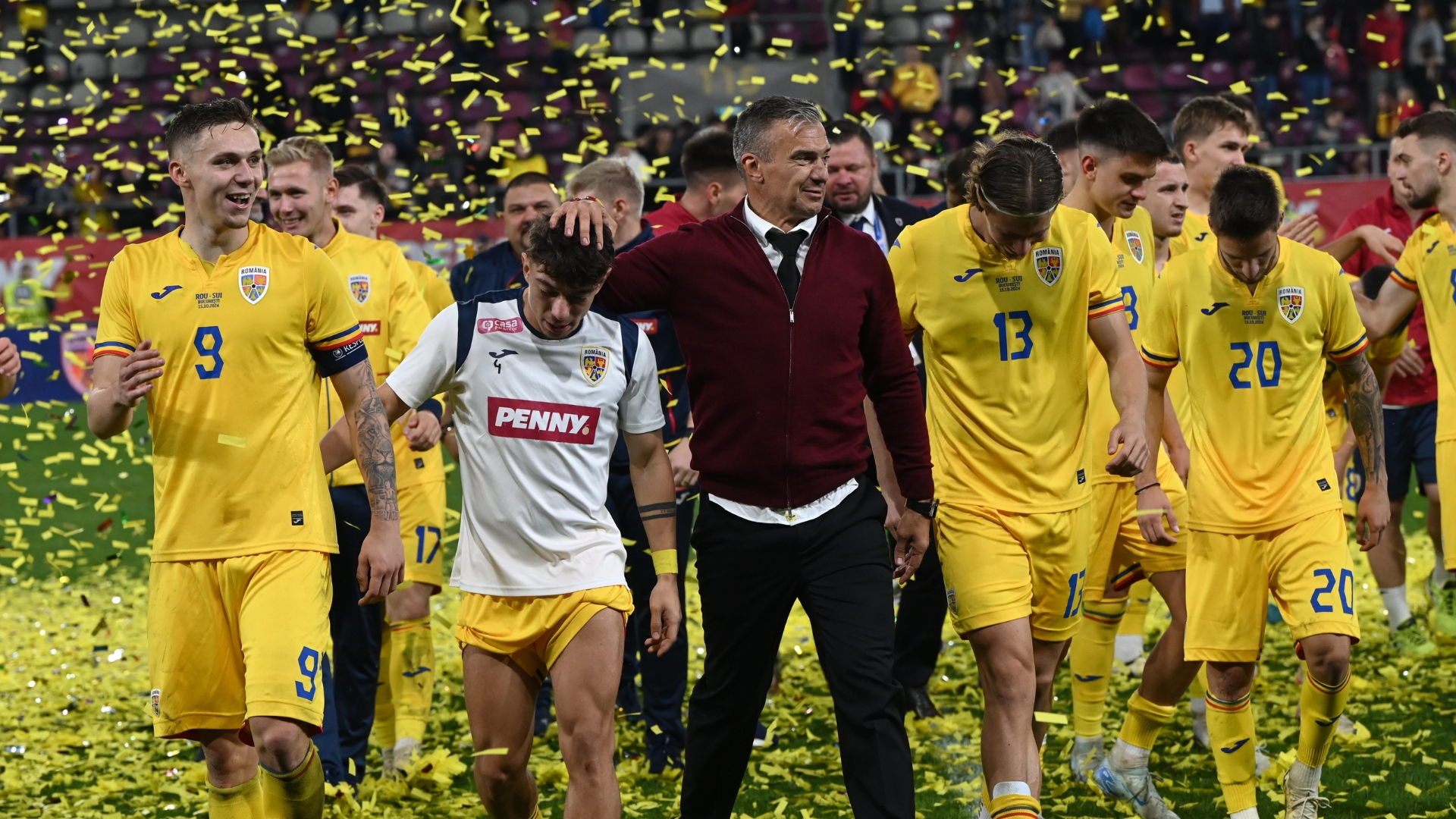 Fiesta în Giulești după ce România U21 s-a calificat la EURO 2025! Daniel Pancu, purtat ca un ...